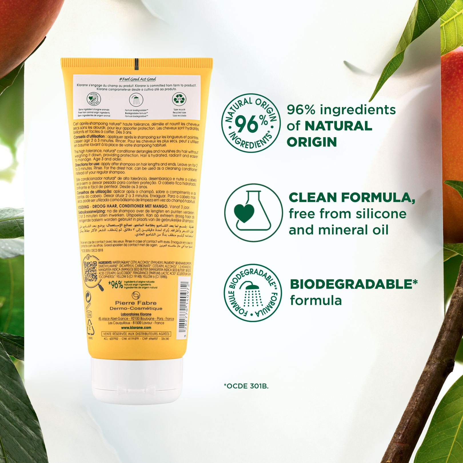 Nourishing Conditioner with Mango butter - Dry hair | Klorane