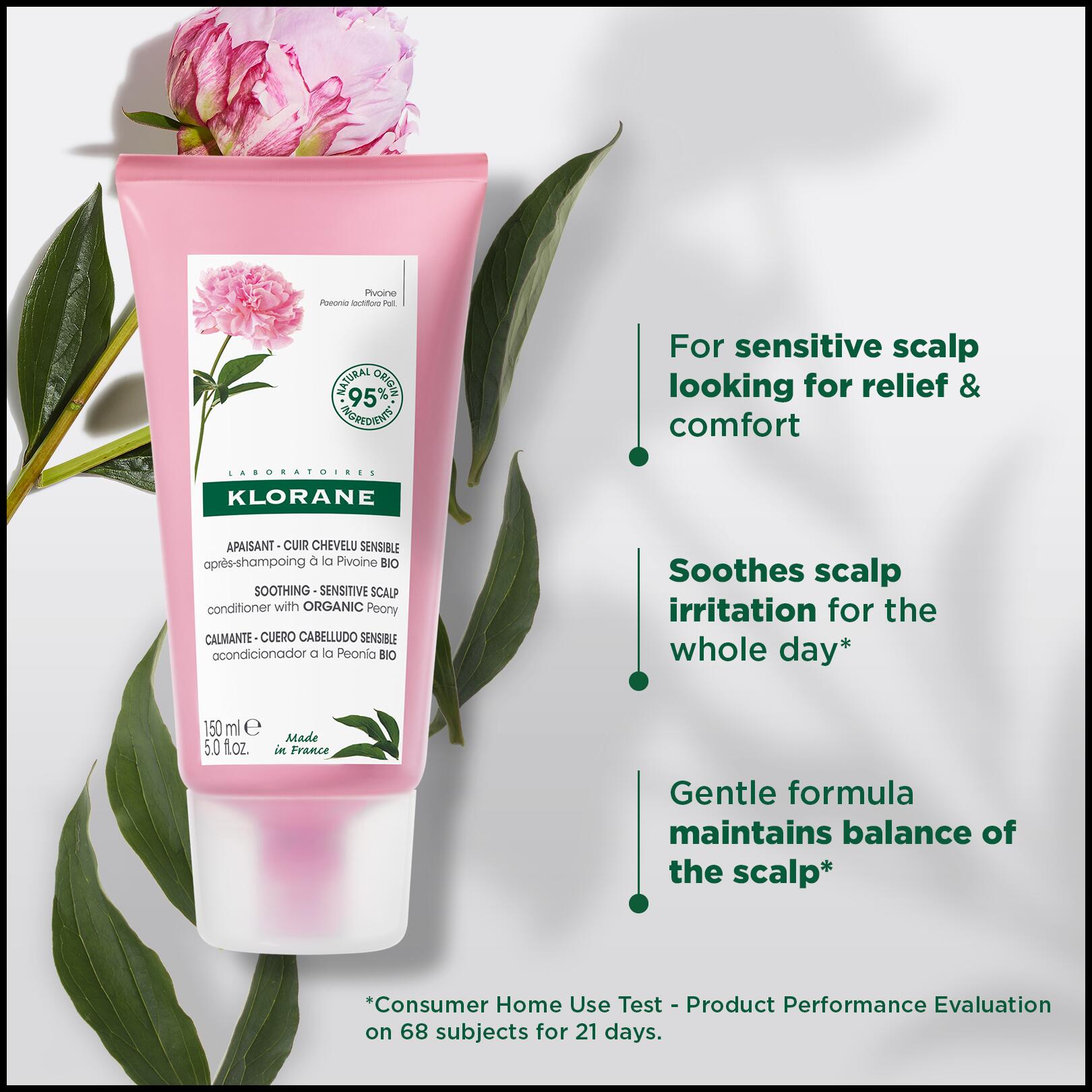 Soothing Conditioner with Organic Peony - Sensitive scalp | Klorane