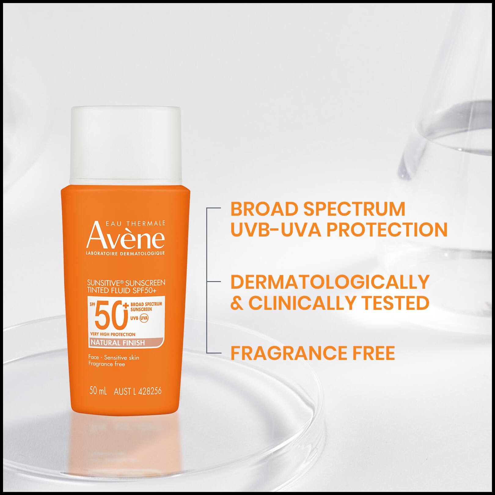 Avène Sunsitive® Tinted Sunscreen Fluid SPF 50+