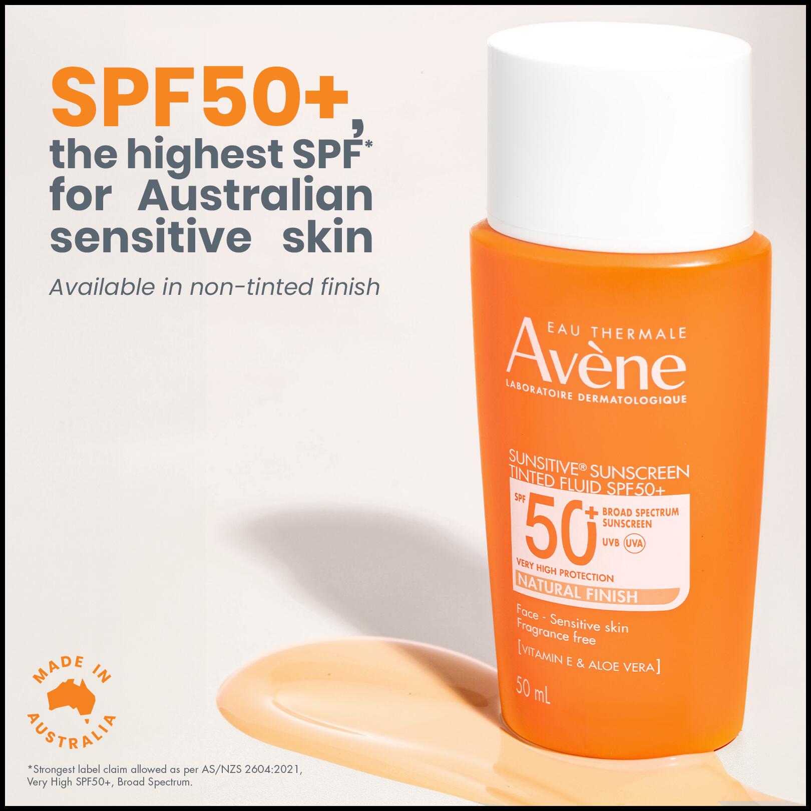 Avène Sunsitive® Tinted Sunscreen Fluid SPF 50+