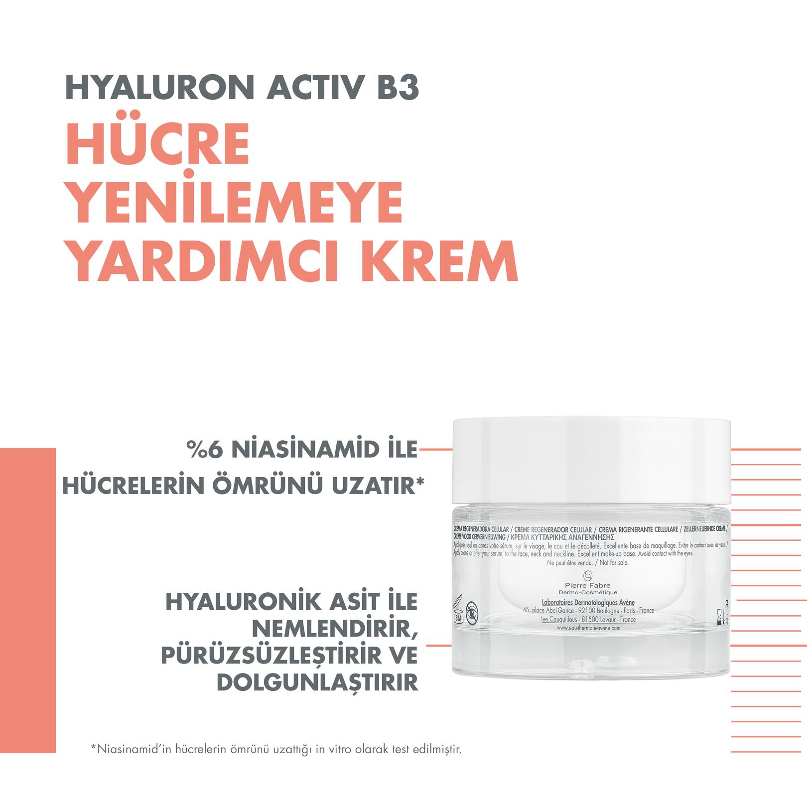 Hyaluron Activ B3 Hücre Yenilemeye Yardımcı Krem | Eau Thermale Avène