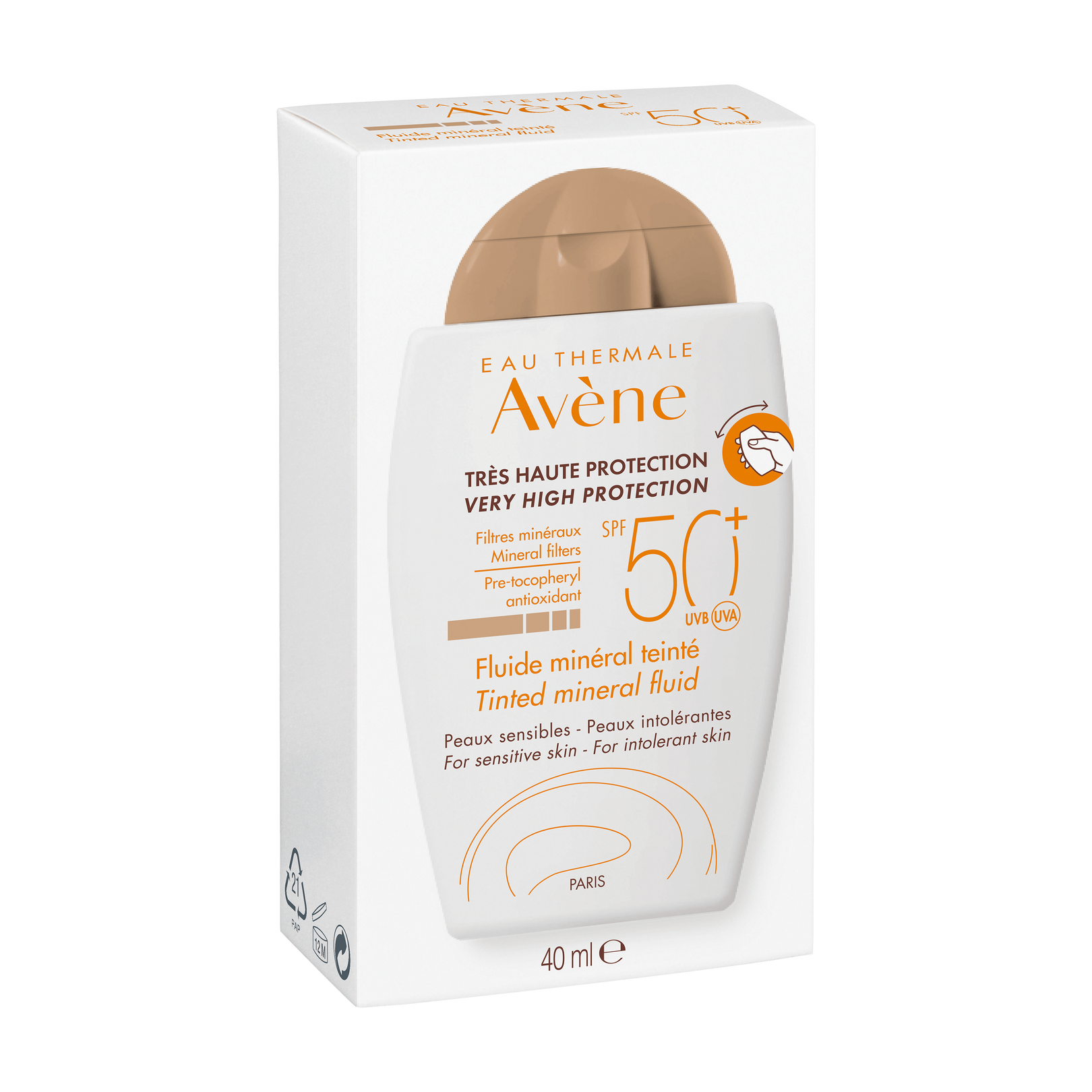 Tinted Mineral Fluid sun protection SPF 50+ | Eau Thermale Avène