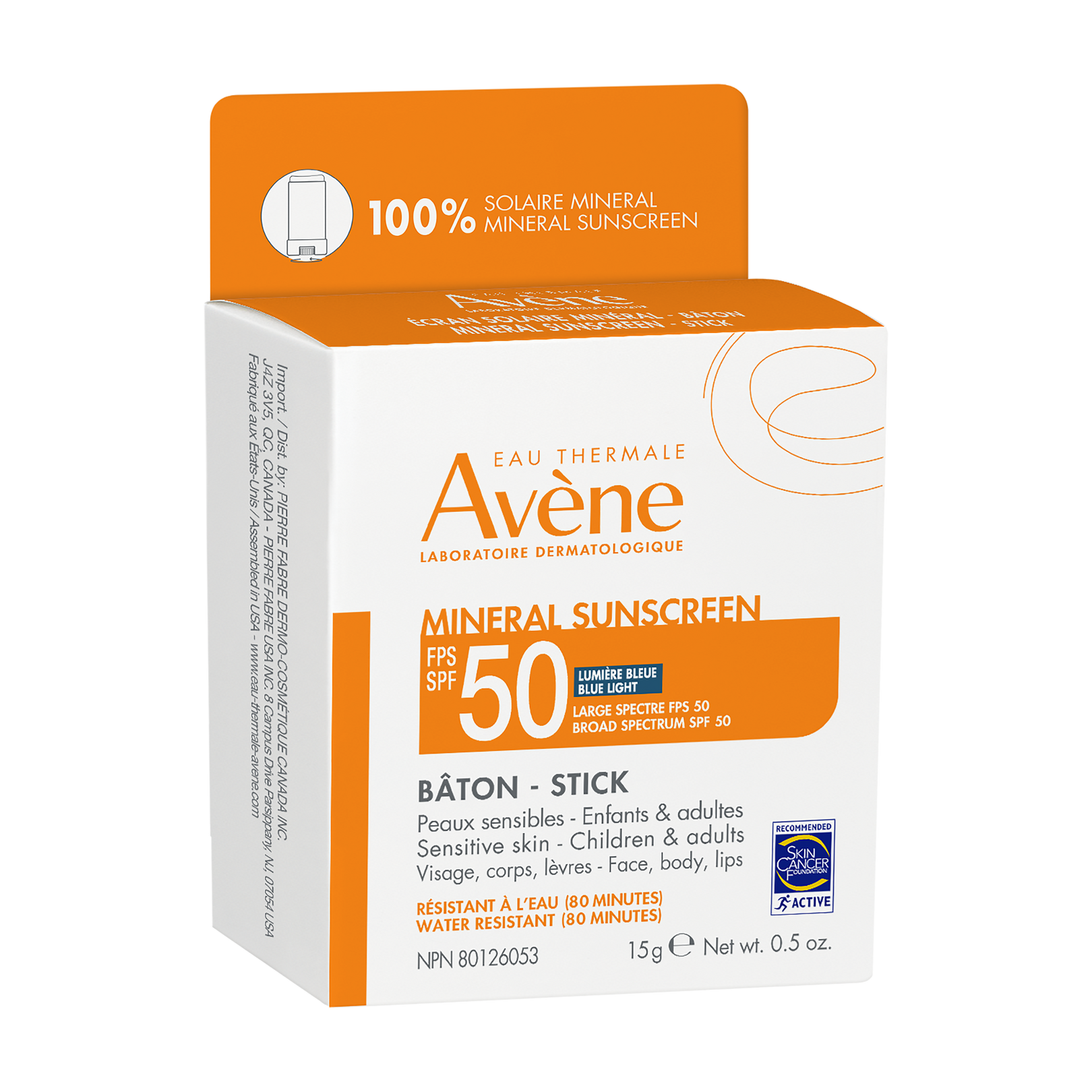 Mineral sunscreen stick SPF 50 | Eau Thermale Avène